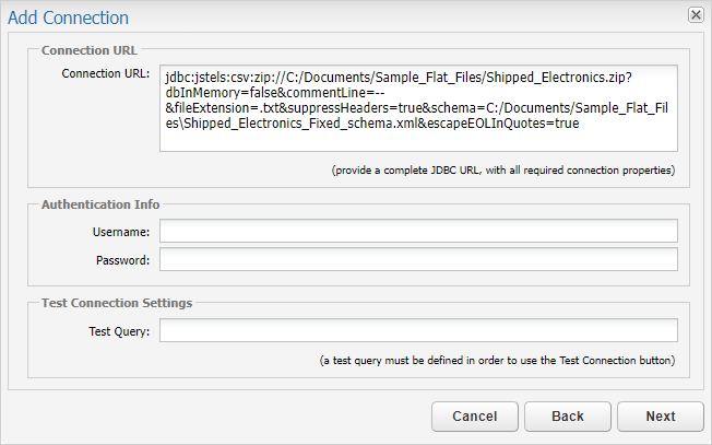 Configuring Connections: Zipped Flat Files (Fixed Width) – Customer Support