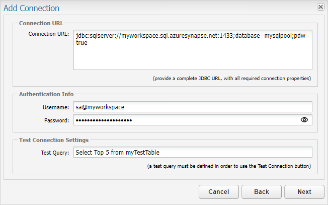Configuring Connections: Microsoft Azure Synapse SQL – Customer Support