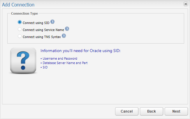 Configuring Connections: Advanced Oracle Connection Options – Customer ...
