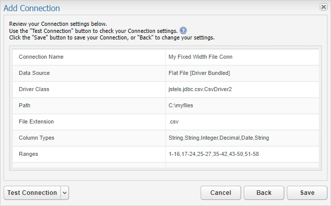 Configuring Connections: Fixed Width Flat Files – Customer Support