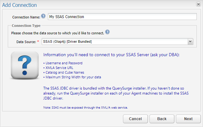 Configuring Connections: Microsoft SQL Server Analysis Services (SSAS) – Customer Support