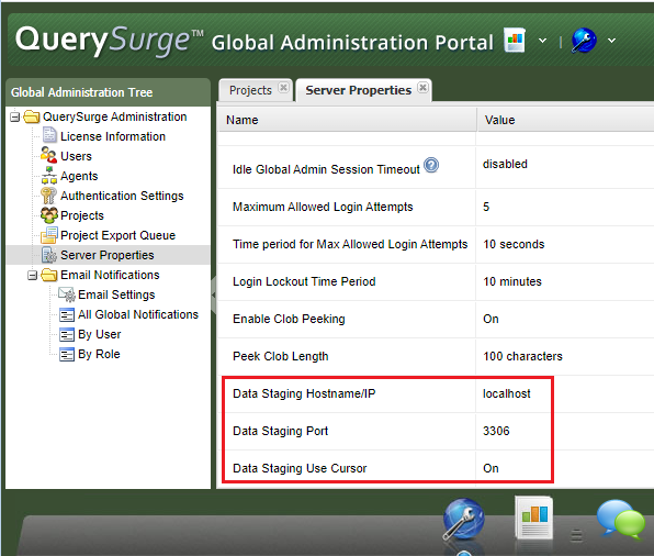 Configure Data Staging Connection (Versions: 5.0+) – Customer Support